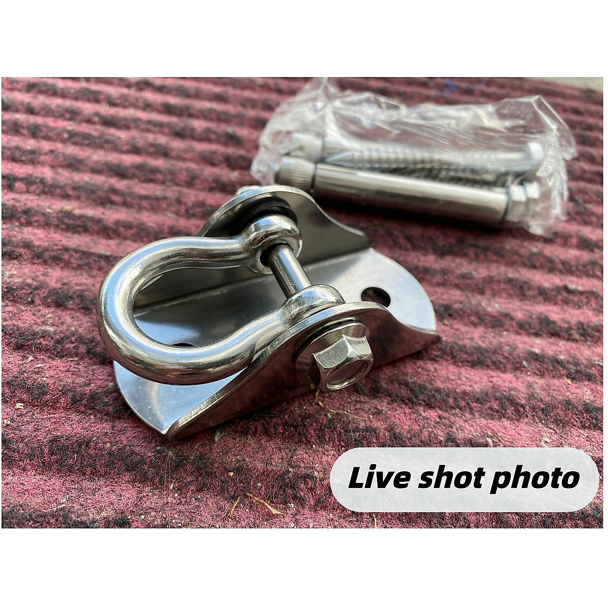 SELEWARE Heavy Duty Swing Hangers Stainless Steel Swing Hooks Ceiling Mount Swing Hardware for Porch Swing Set Hammock Chair Heavy Bag Yoga Silk 2 Pack