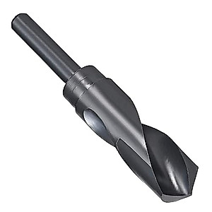 Bettomshin 1 Pcs Straight Handle Equal Drill Bit, Black 27mm Dia Drill Bits, HSS-9341 Milling High Speed Steel Twist Length for Hardened Metal, Stainless Steel, Cast Iron and Wood Plastic