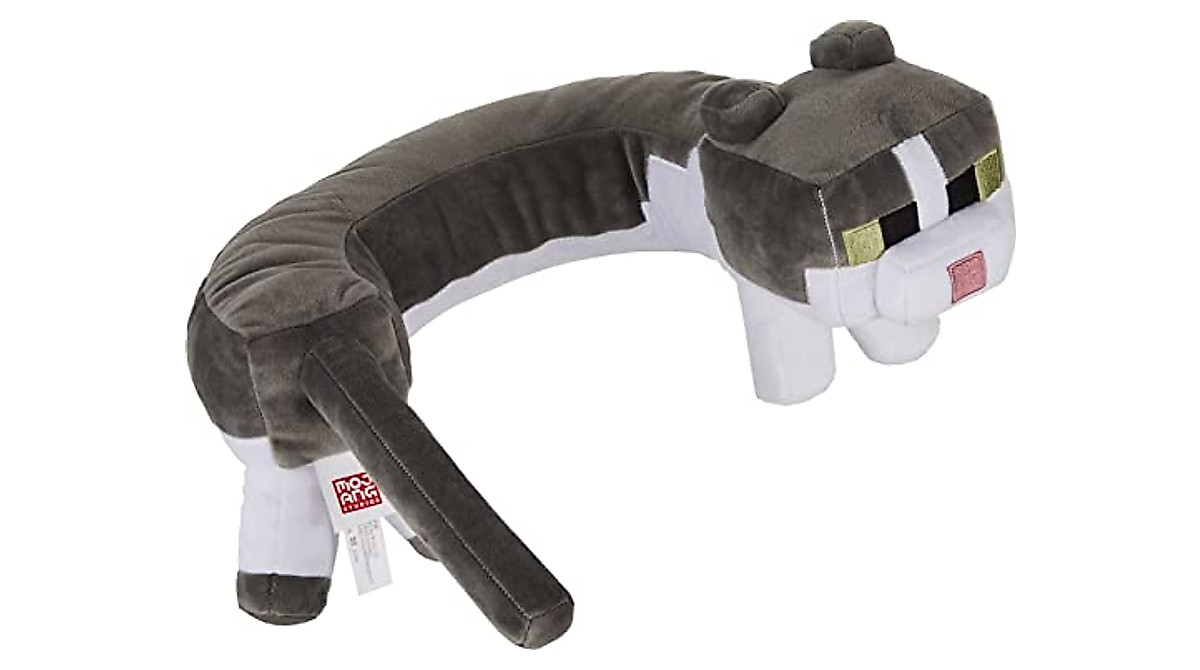 Minecraft Plush Cat Neck Pillow, Purring Sounds, Press Paw to Activate ...