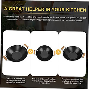 TIDTALEO Stainless Steel Griddle Korean Cookware Stainless Steel Stock Pot Metal Cooking Utensils Outdoor Stainless Steel Paella Pan Electric Skillets Nonstick with Lids Household Hot Pot