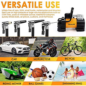 AstroAI Tire Inflator Air Compressor Portable Air Pump for Car Tires 12V DC Digital Tire Pump 150PSI with Emergency LED Light for Cars, Trucks, Motorcycles and Other Inflatables