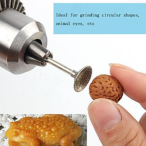 𝐋𝐮𝐨 𝐤𝐞 Bowl Shape Diamond Burr - 3/32'' Shank Diamond Mounted Wire Rounder Bits fits for Rotary Tool Includes Dremel (Pack of 13)