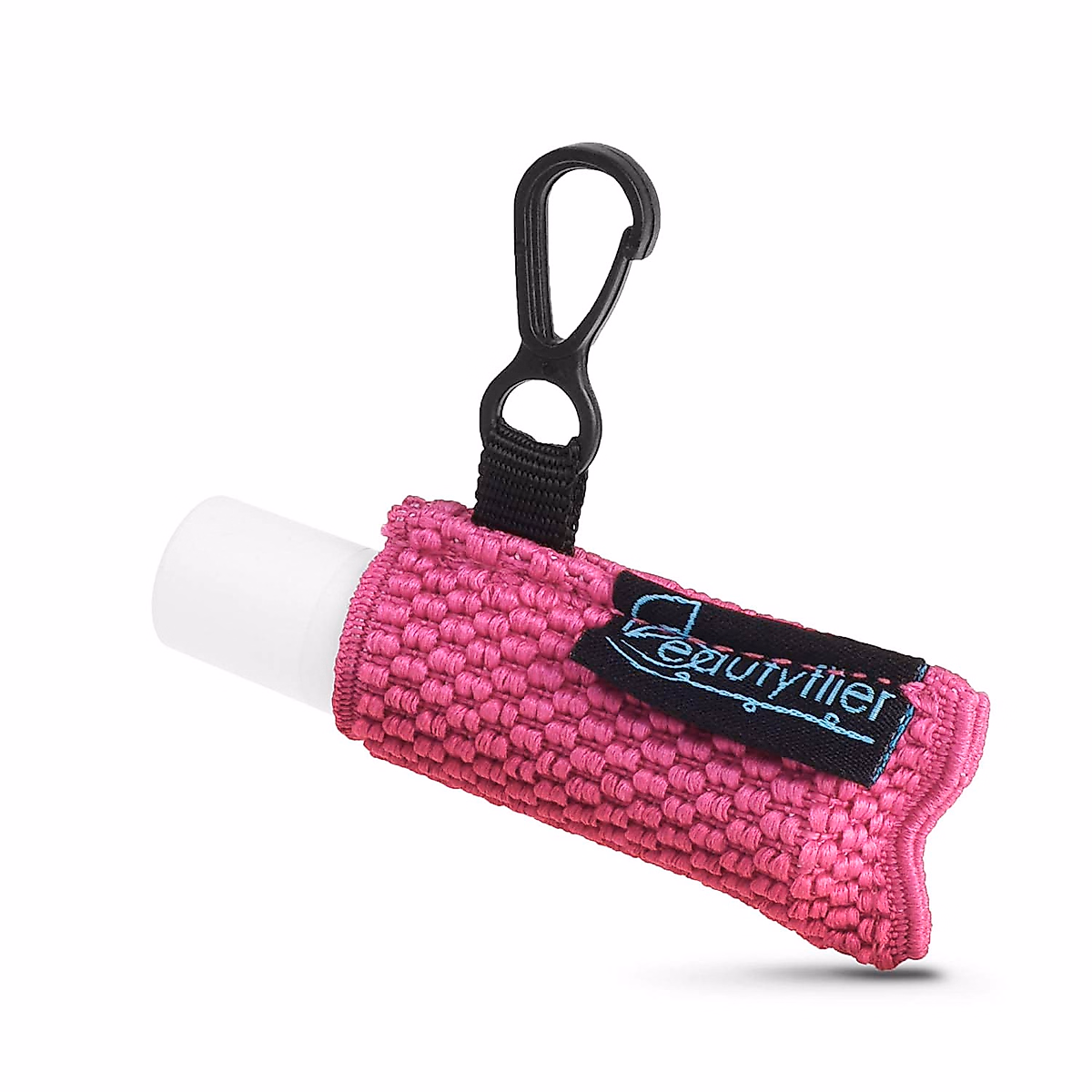 Beautyflier Cute Elastic Lip Balm Holder Keychain, Lipstick Sleeve Chapstick Sleeve Holder for Burts Bees Chapstick