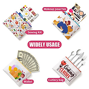 20 Pack Sublimation Blanks Tote bags, MAFYE Reusable Grocery Bags DIY Heat Transfer Canvas Tote Bags Cosmetic Makeup Bags Shopping Bags with Customized Color for DIY, Advertising, Christmas Craft Gift