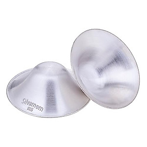 Silvamom® The Original Silver Nursing Cups | Nipple Shields for Nursing Newborn Breastfeeding | 925 Silver | Nickel Free | Newborn Essentials Must Haves | Soothies and Protect (Regular Size)