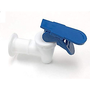 AquaNation BPA Free Sunbeam Water Cooler Dispenser Replacement Faucet Water Bottle Jug Reusable Spigot Spout Leak Proof Water Beverage Lever Pour Valve Water Crock Tap Combo (Red & Blue Safety Lock)