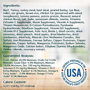 Chicken Soup For The Soul Classic Dry Adult Dog Food, Beef & Brown Rice Recipe, 4.5 Pound Bag | Soy Free, Corn Free, Wheat Free, Dry Dog Food Made with Real Ingredients