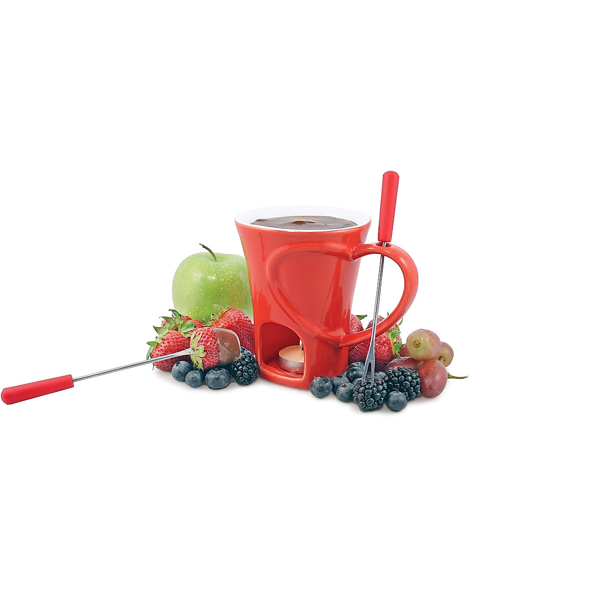 Swissmar F12066 4-Piece Sweetheart Chocolate Fondue Mug Set