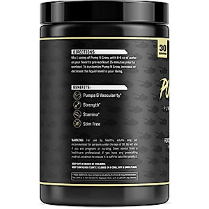 Anabolic Warfare Pump-N-Grow Muscle Pump Supplement Caffeine Free Pre Workout with L-Citrulline, L-Arginine, Beta-Alanine (Fruit Explosion– 30 Servings)