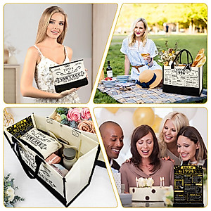 30th Birthday Gifts for Women Canvas Tote Bag Travel Gear, Unique 30 Years Old Birthday Gifts for Mom Wife Aunt Friends Her Turning 30, Vintage 1994 Beach Bag & Cosmetic Bag & Back in 1994 Poster
