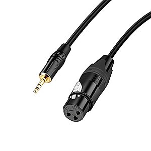 Seefeful XLR to 3.5mm, Stereo Microphone Cable for Camcorders, DSLR Cameras, Computer Recording Device and More (3.3 FT)