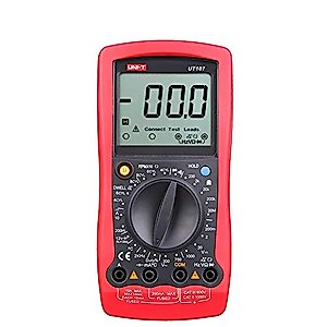 UNI-T UT107 Handheld Automotive Multimeter, DC AC Voltage, DC Current, Resistance, Frequency, Temperature