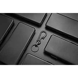 KeyUnity KM01 Titanium EDC Keychain Clip with Bottle Opener, Quick Release Carabiner Key Ring Holder for Men (PVD Black)