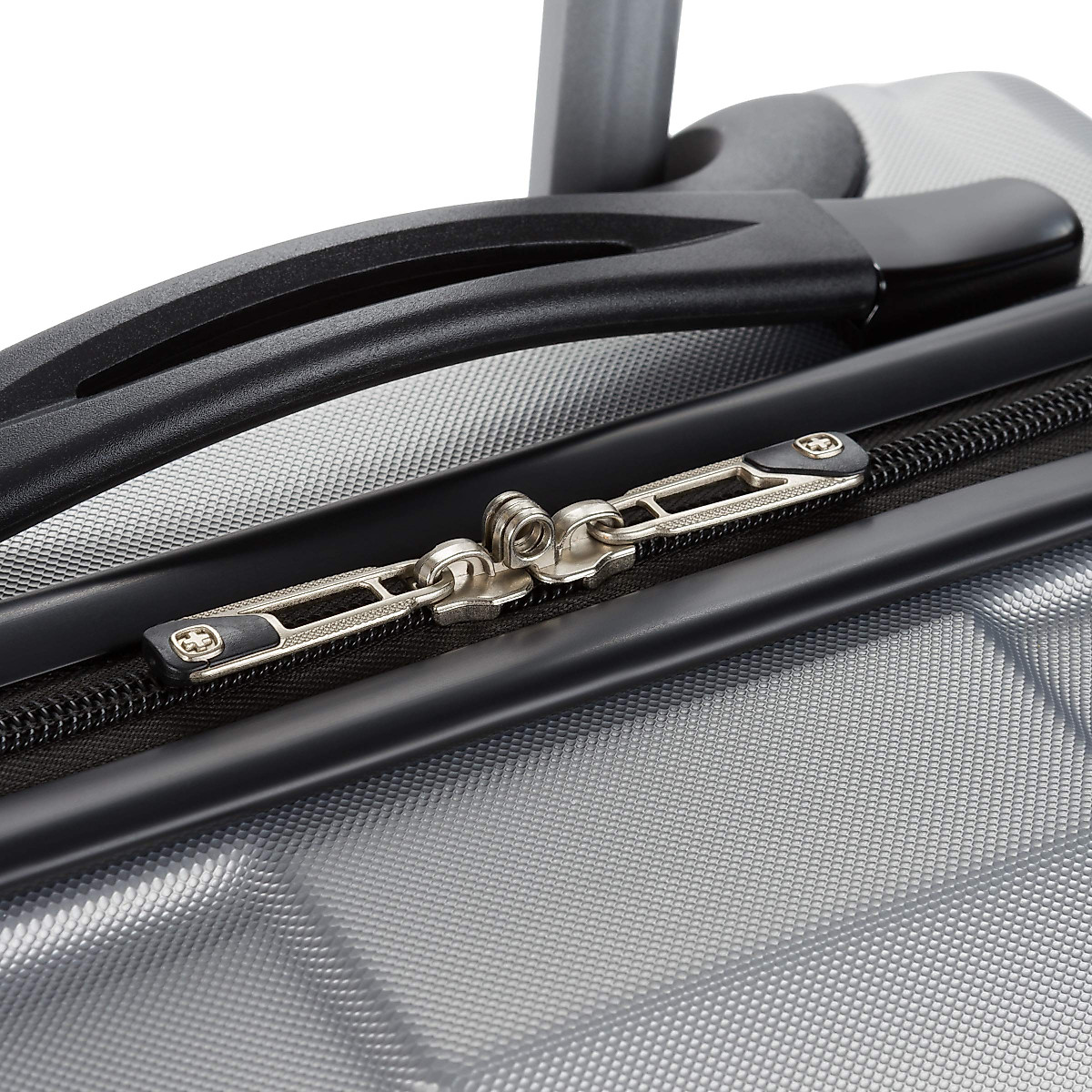 SwissGear 3750 Hardside Luggage with Spinner Wheels, Silver, Carry-On 18.5-Inch