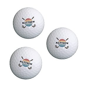 Personalization Universe - Best Dad by Par Customized Golf Balls - Father's Day & Birthday Gift Set for Dad - Golf Accessories with Personalized Messages - Pack of 3