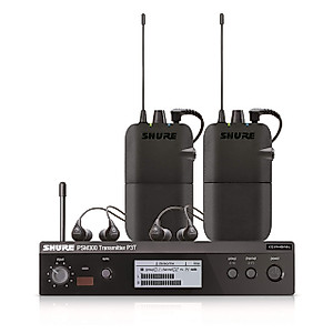 Shure PSM300 P3TR112TW Wireless in-Ear Personal Monitoring System with SE112 Earphones, Twinpack - H20 Band
