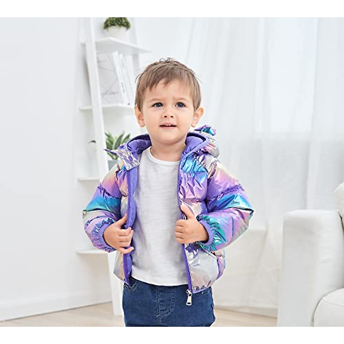 UNICOMIDEA Baby Girl Clothes 12-18 Months Cute Baby Winter Coat Long Sleeves Infant Zipper Jackets Size 18M Puffer Outerwear Coats Fashion Baby 1st Holiday Jacket