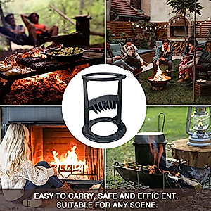 MARVOWARE Heavy Duty Wood Splitter, Cast Iron Manual Log Splitter, No Sharp Edge, Firewood Splitter, Enhanced Structure and Weight, Kindling Splitter, Wood Splitter