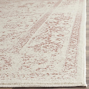 SAFAVIEH Adirondack Collection Area Rug - 8' x 10', Ivory & Rose, Oriental Distressed Design, Non-Shedding & Easy Care, Ideal for High Traffic Areas in Living Room, Bedroom (ADR109H)