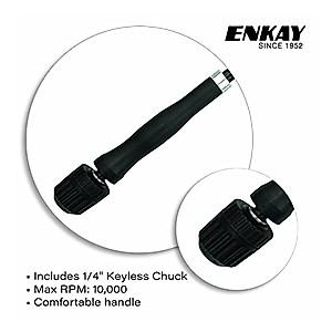 ENKAY - Heavy Duty Flex Shaft with 1/4 inch Keyless Chuck (56 inches)