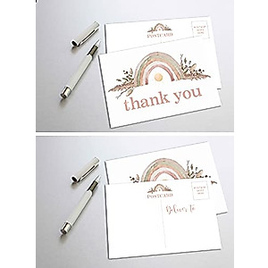 Baby Shower Thank You Postcards, Rainbow Appreciation Post Cards, 25 cards – (-bb001-ganxie)