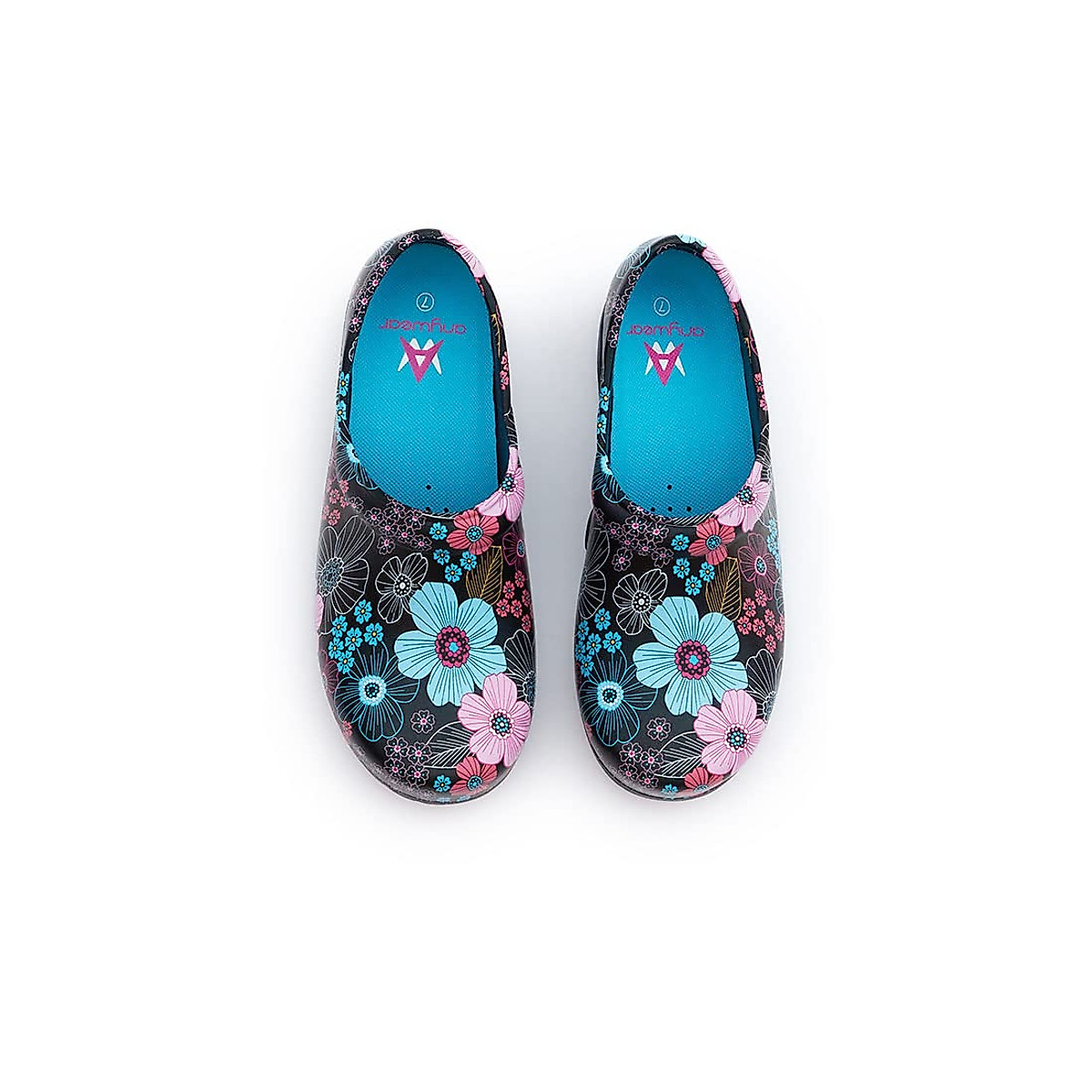 Anywear SR Angel Nursing Shoes Women- Clogs for Women & Men Chefs Kitchen Nurses Waterproof Non Slip Work Shoes Slip On Shoes Women, 7, Pewter Stylish Garden