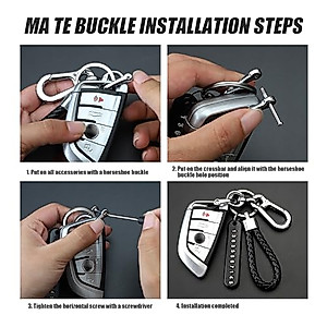 Hawyet 1 PC Car Keychain, Anti-lost Number Card Braided Rope Organizer with Horseshoe Buckle, Universal for Most Cars (Pink)