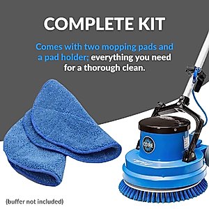 Prolux Core 2 New 15" Mopping Pads and Pad Holder, Durable Pads, Works 15" Core Model Only