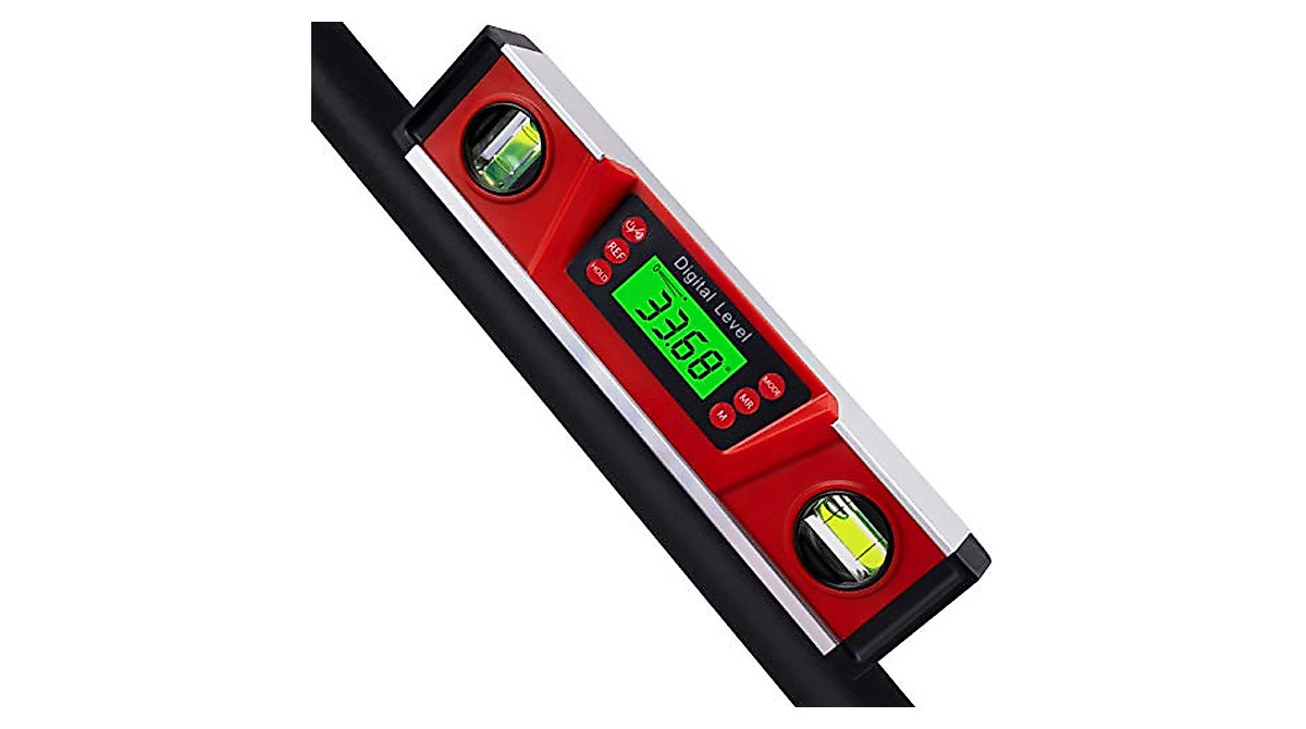 Digital Level & Protractor - 10" LED Inclinometer Tool