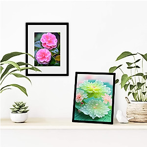 Fixwal 11x14 Picture Frame in Black, Display Pictures 8x10 with Mat or 11x14 Without Mat, Plastic Frame，Photo Frame for Wall or Tabletop Display
