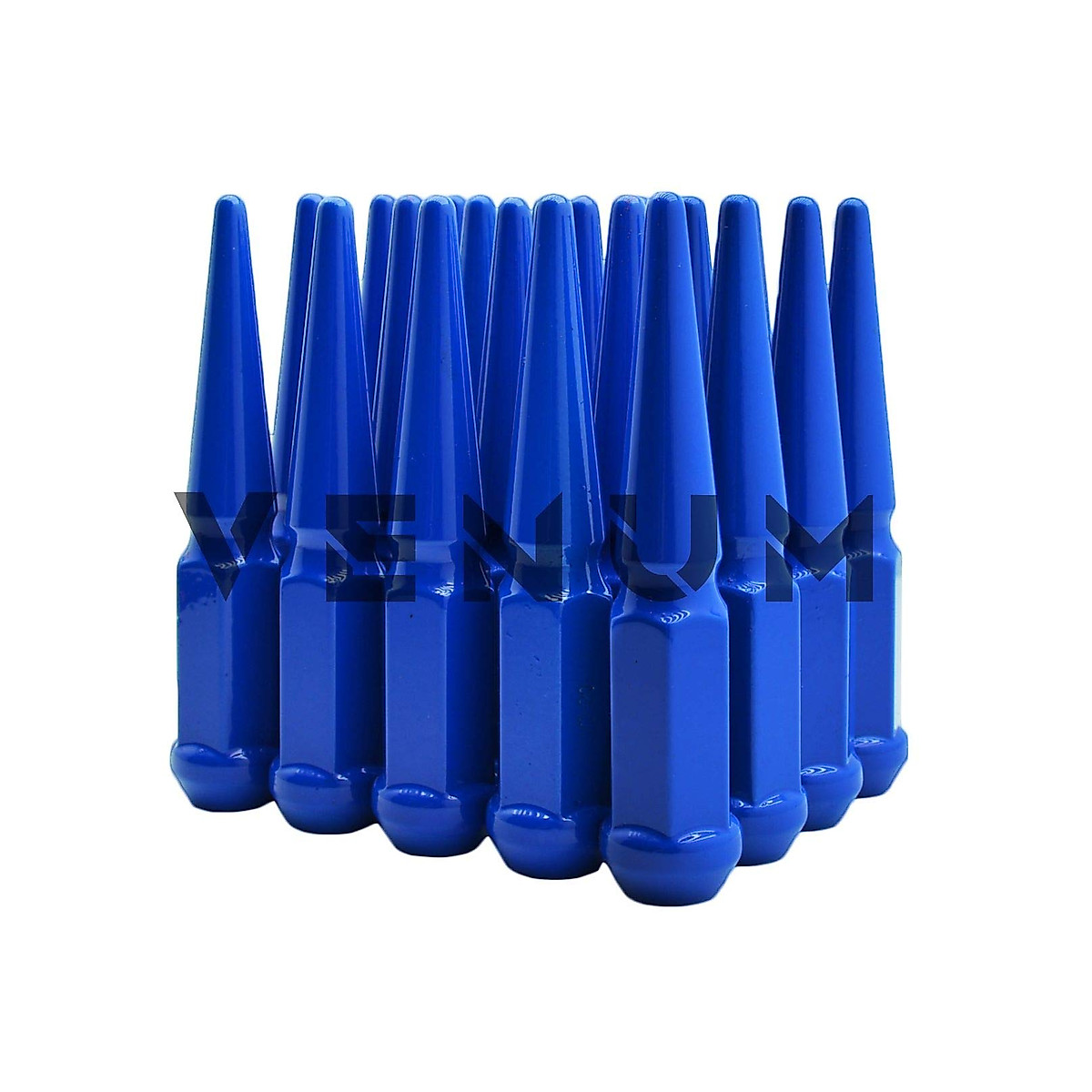 20 Pc M14x1.5 Dodger Blue Spike Lug Nuts - Powder Coated - 4.5" Tall Compatible with Jeep 2011-2020 Grand Cherokee JL Sahara 2020 Gladiator W/Aftermarket Wheels