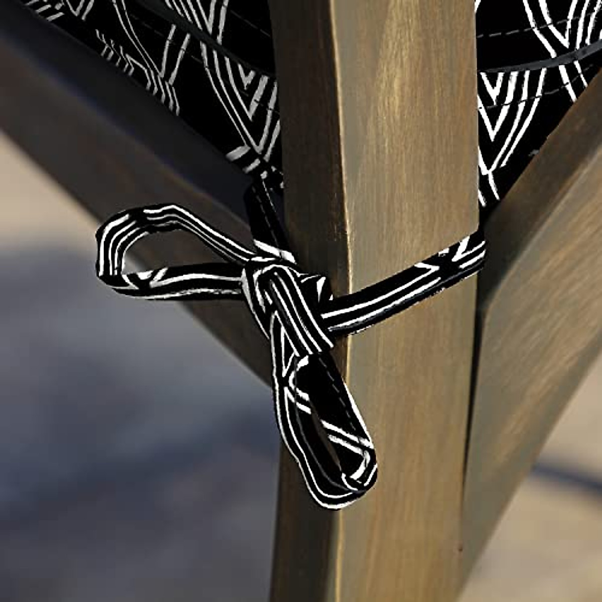 Arden Selections Modern Outdoor Seat Cushion 20 x 20, Black Global Stripe