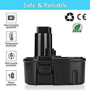 Forrat [Upgraded to 3600mAh] 2Packs Ni-MH DW9091 Replacement Battery Compatible with Dewalt 14.4V XRP Battery DC9091 DC9094 DW9091 DE9091 DE9092 Cordless Power Tools