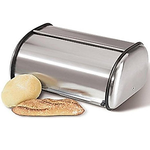 Home-it Stainless Steel Bread Box for kitchen, bread bin, storage holder 16.5x10x8