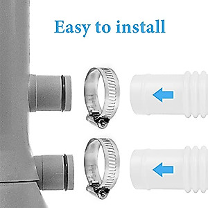 Pool Pump Replacement Hose for Intex - 1.25" Diameter Accessory 59" Long (2 Pack)