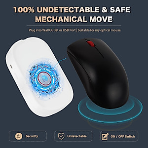 YEPLING Mouse Jiggler, Undetectable Mouse Mover Shaker Simulator for Computer Laptop Awakening, Keeps PC Active, No Software, Driver-Free with USB C to USB Adapter