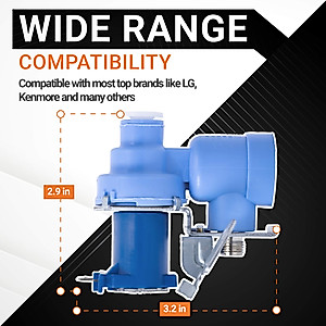 BlueStars MJX41178908 Refrigerator Water Inlet Valve Replacement - Compatible with L.G & Kenmore Refrigerators - Replaces AP4451762 PS3536019 AH3536019
