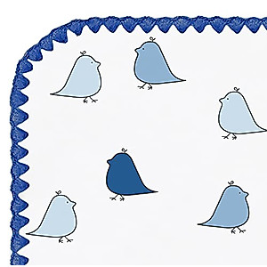 SwaddleDesigns Large Receiving Blanket, Ultimate Swaddle for Baby Boys & Girls, Softest US Cotton Flannel, Best Shower Gift, Made in USA, Little Chickies True Blue, Mom’s Choice Winner,SD-404TB