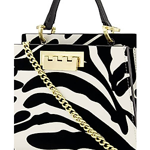 Zac Posen Earthette Small Double Compartment, Multi White Black