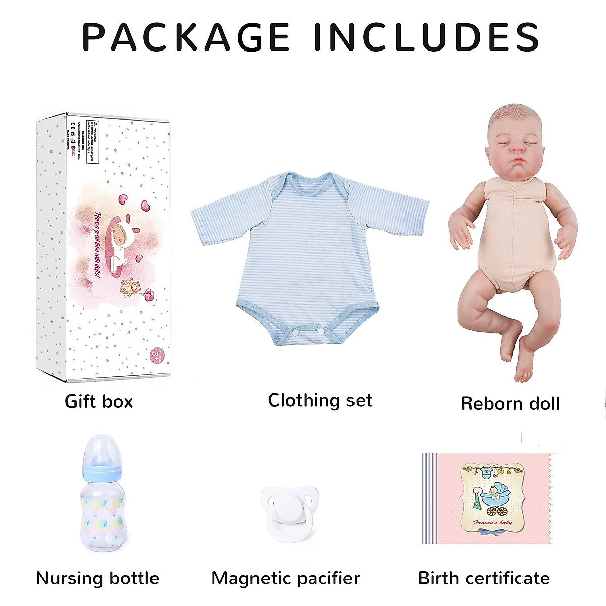 CHAREX Realistic Reborn Baby Dolls 18 Inch Remi Newborn Baby Doll Boy Lifelike Baby Doll Soft Silicone Hand-Made Real Life Baby Doll for Age 3+