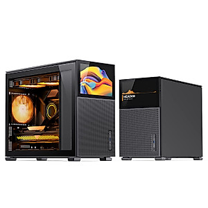 JONSBO D31 MESH SC Black Micro ATX PC Case with Screen, M-ATX/ITX Motherboard/Support RTX 4090(335-400mm) GPU 360/280AIO,Power ATX/SFX: 100mm-220mm Multiple Tool-Free Design Computer case
