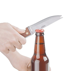 Final Touch Bar Knife & Zester Set - Multi-Function Design for Effortless Cocktail Prep - Adjacent Edge Handle, Stainless Steel Blade, Bottle Opener, and Zester Included (FTA2110)