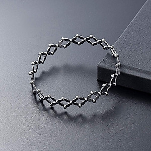 memorial jewelry Magic 3-in-1 Folding Retractable Ring Bracelet Stainless Steel Bracelet Telescopic Rings Bracelet