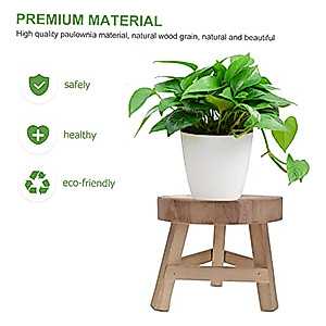 YARNOW Floor Stand Wood Planter Holder Planters for Indoor Plants Outdoor Planters Wooden Flower Stand Flowerpot Rack Desktop Accessories Flowerpot Stand Fall to The Ground Storage Rack