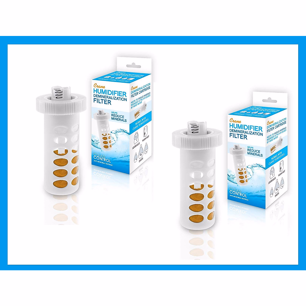 Crane Humidifier Demineralization Filter Cartridge Model HS-1932 (2 Pack)