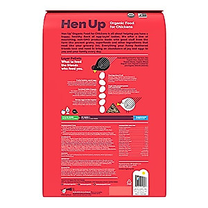 Hen Up Organic | Layer Pellet - Non-GMO Chicken Food | 25 Pound (25 lb.) Bag