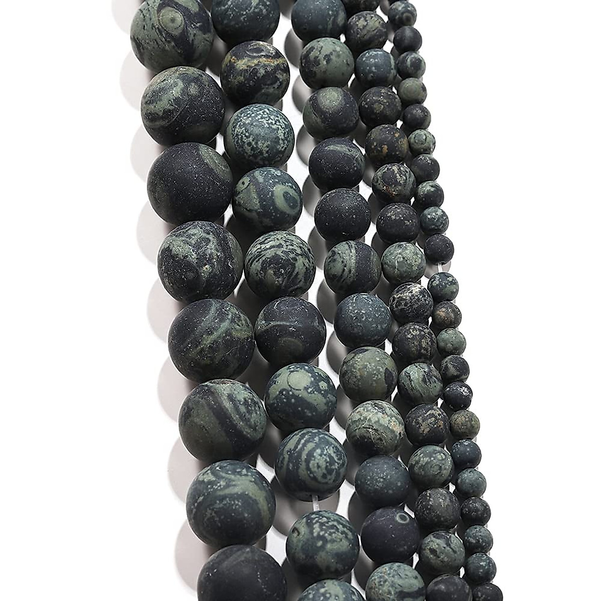 YU 1strand 4/6/8/10/12mm Matte Dark Green Turquoises Green Eye Stone Round Loose Spacer Bead for Bracelet Jewelry Makings Supplies T314 (Color : Green Turquoises, Item Diameter : 4mm)