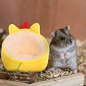 SAWMONG Hamster Mini Bed, Warm Small Pets Animals House Bedding, Lightweight Cotton Sofa for Dwarf Hamster