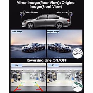 【360°Rotatable】 AHD 1080P Backup Camera for Car Truck Back Up Camera for Cars RV Front Rear View Reverse Camera Super Night Vision IP69K Waterproof Parking Assist Universal 170° Wide Angle12V-24V