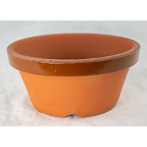 Japanese Tokoname Bonsai Training Pot, Cactus & Succulent Planter with Mesh - 7.25"x 7.25"x 3.25"